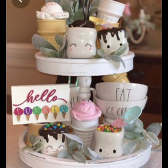 Dining | Ceramic Marshmallow 4 Piece Mug Set | Poshmark